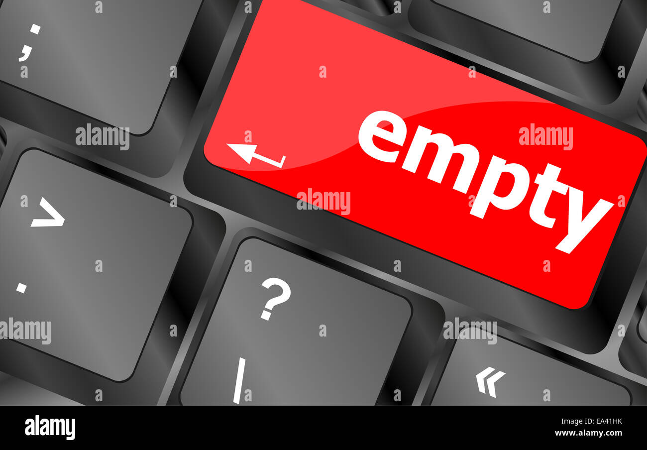 empty button on computer pc keyboard key Stock Photo - Alamy