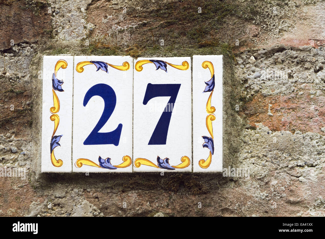 house number 27 Stock Photo - Alamy