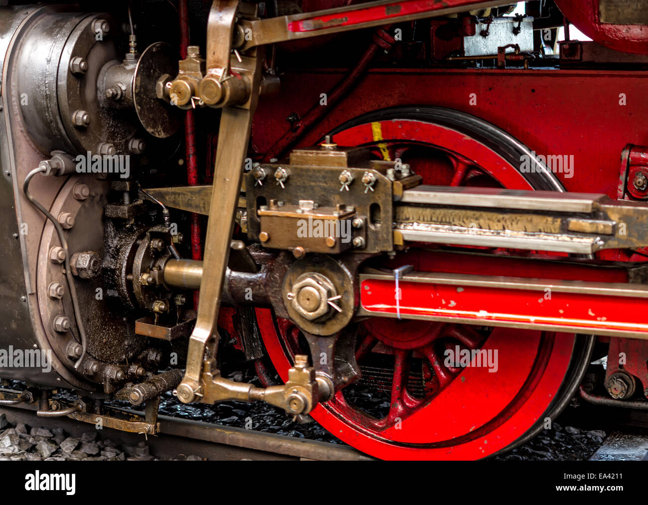 The technology of the steam locomotive Stock Photo - Alamy