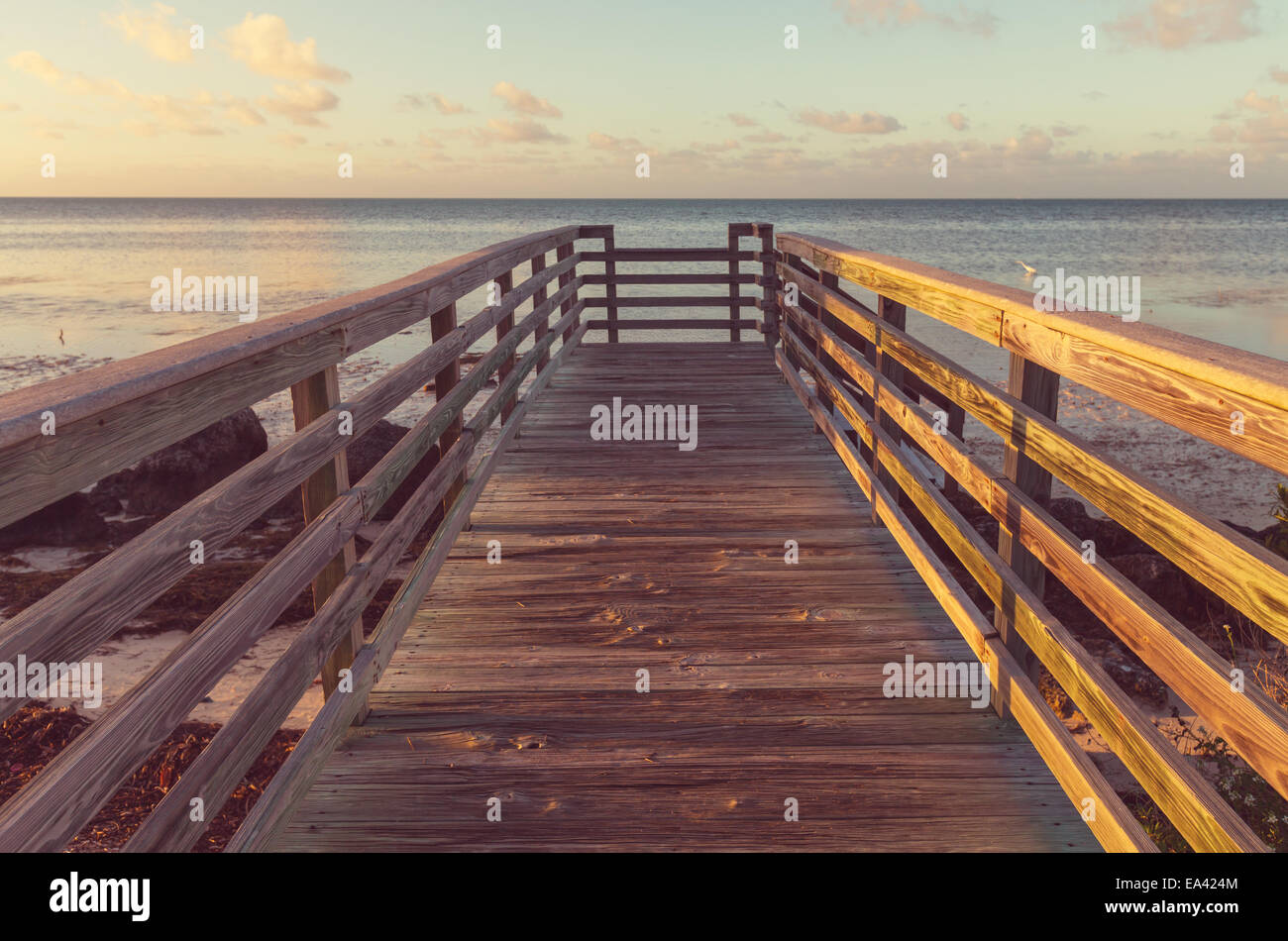 Boardwalk on beach Stock Photo - Alamy
