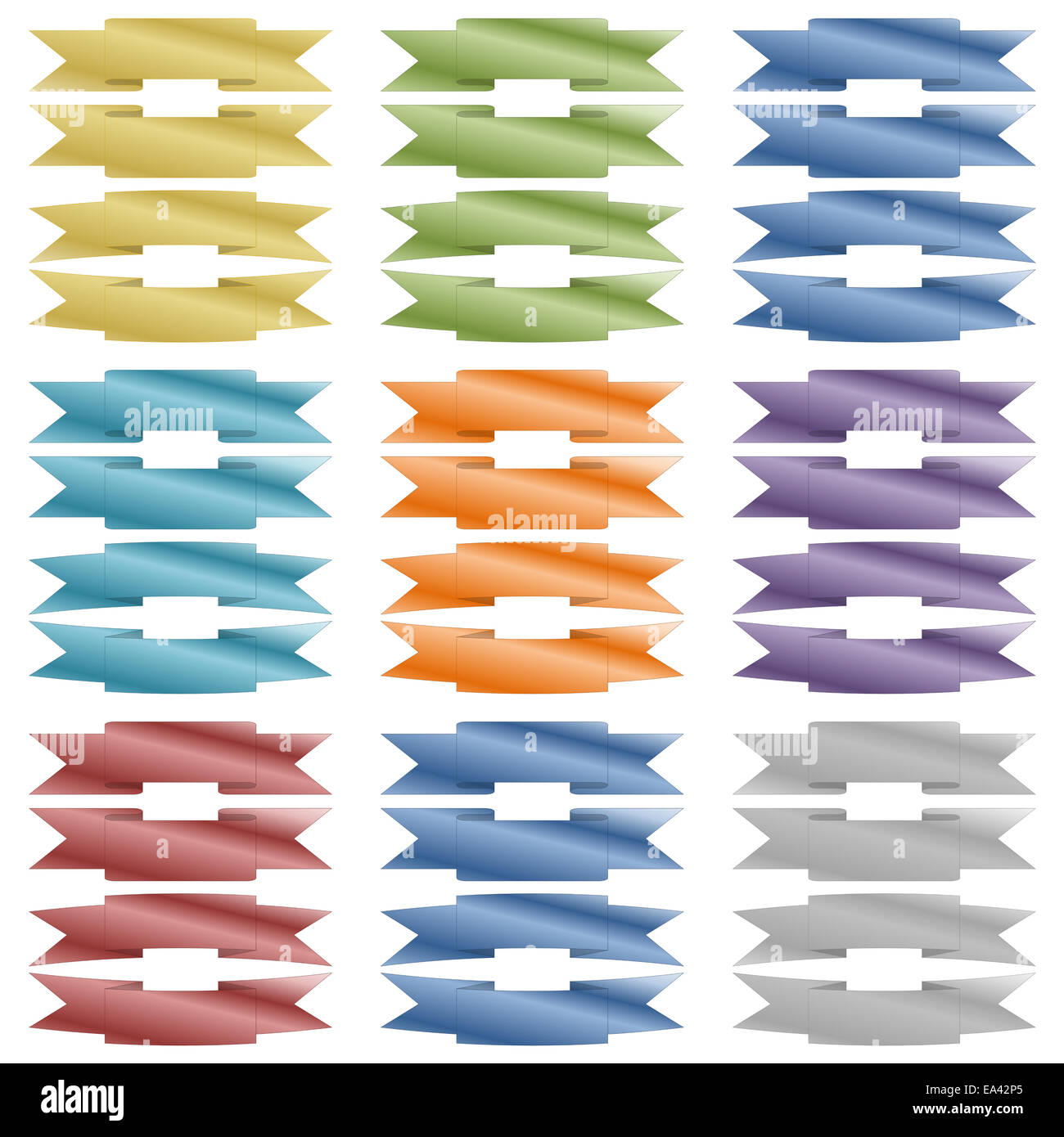 Set of colorful ribbons Stock Photo - Alamy