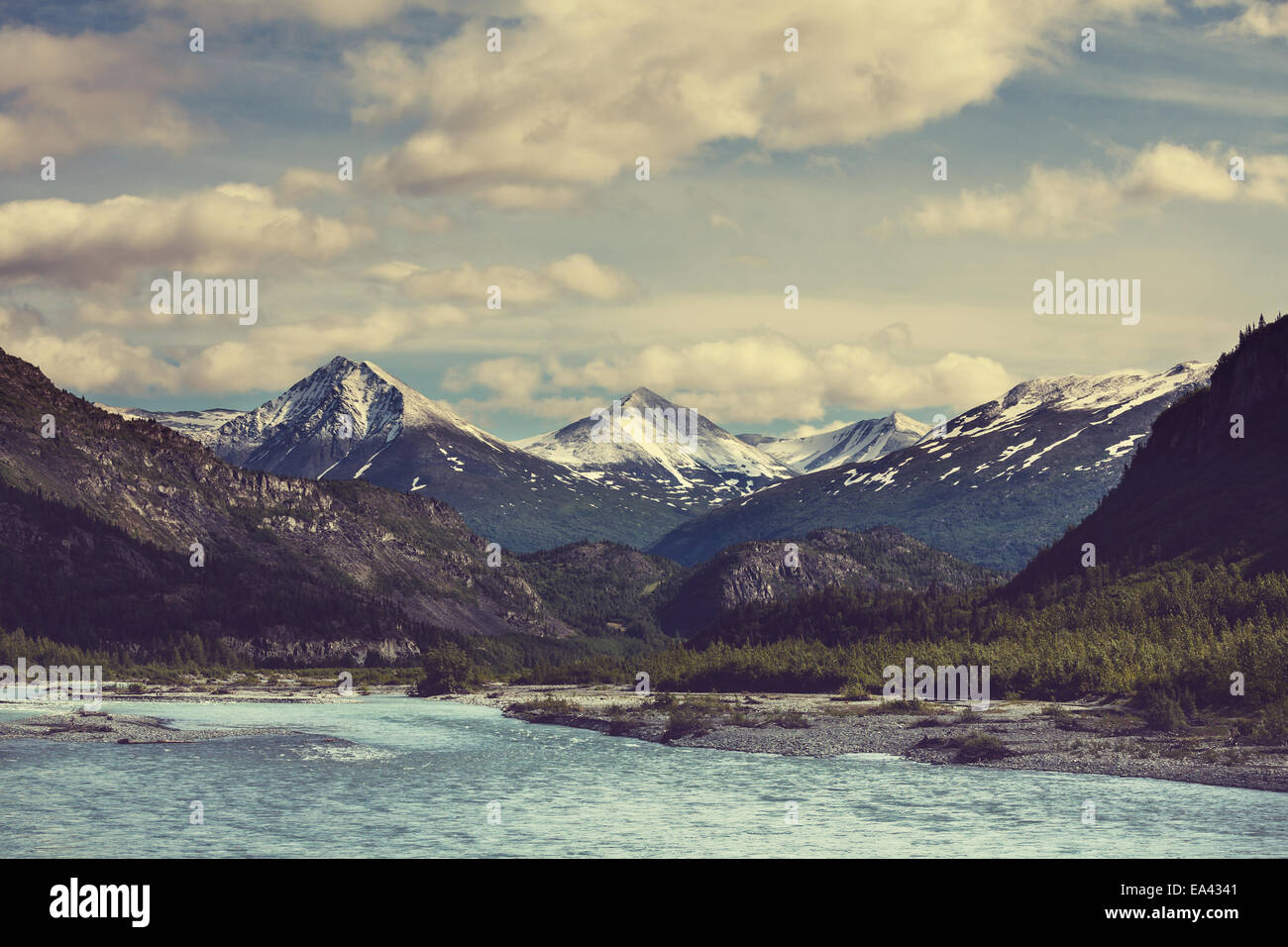 Mountains on Alaska Stock Photo - Alamy