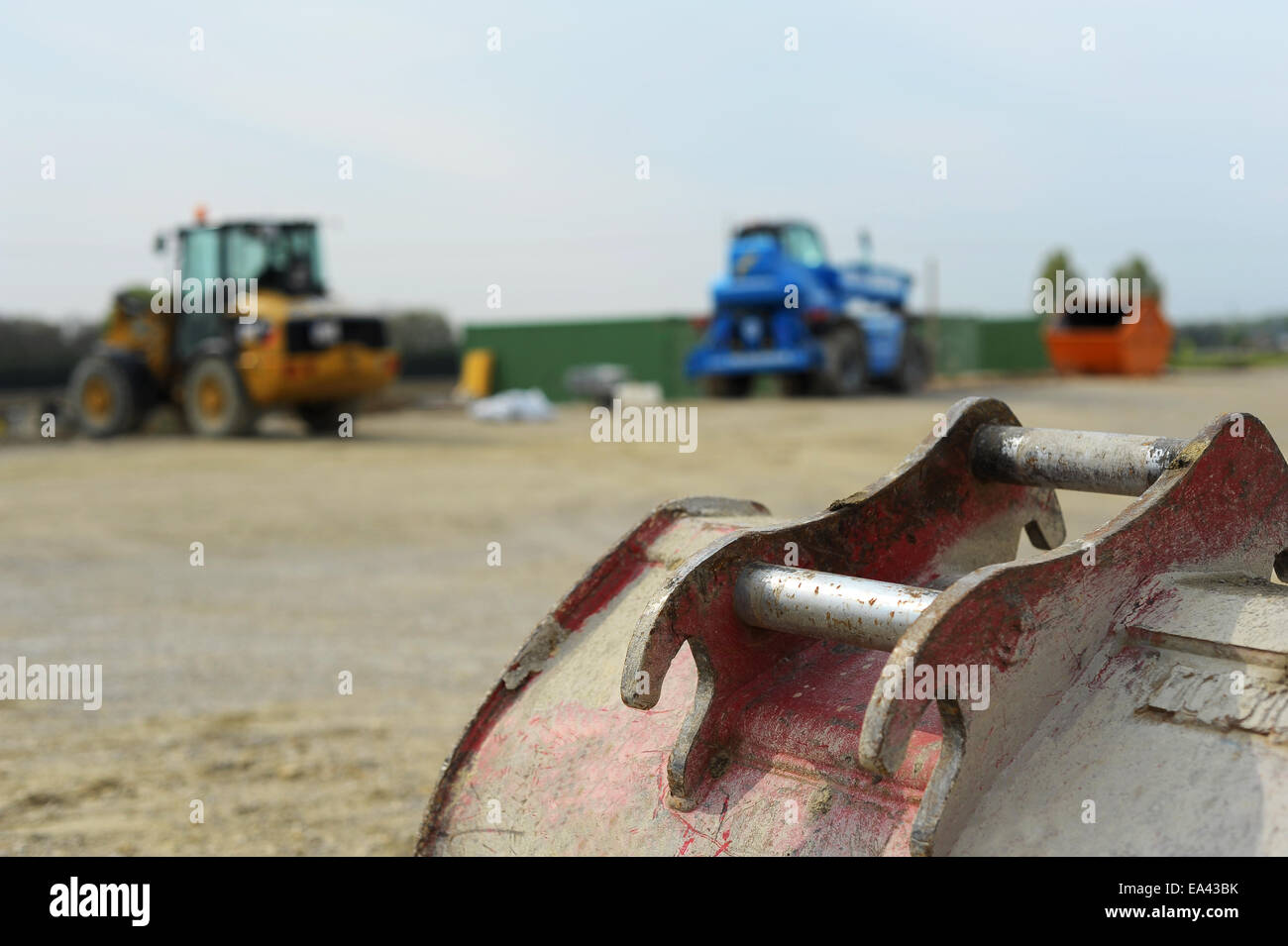 Construction machinery at a construction site Stock Photo - Alamy