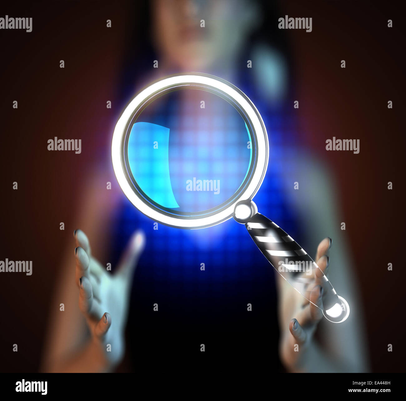 Magnifying Glass On Hologram Stock Photo Alamy magnifying-glass-on-hologram-stock-photo-alamy