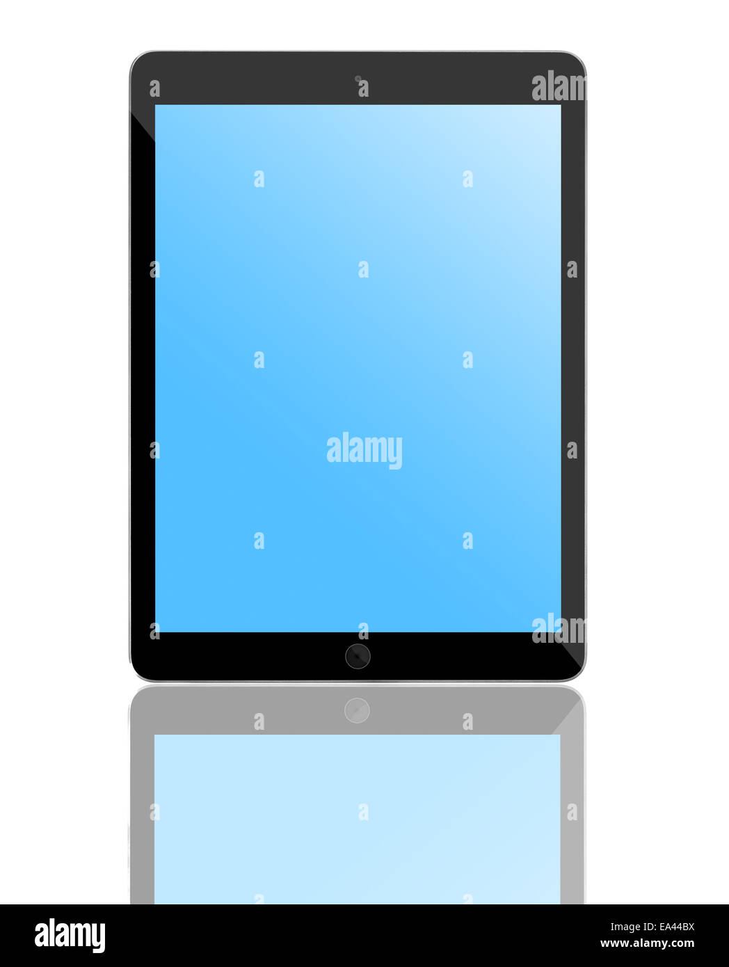 Computer tablet with blank blue screen Stock Photo - Alamy