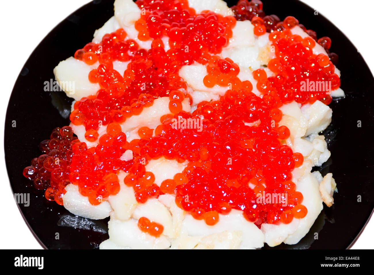 Russian national food caviar and potatoes Stock Photo - Alamy