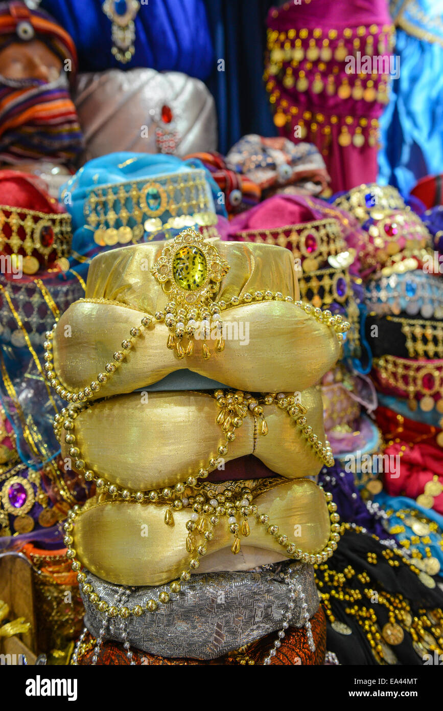 Colorful Fez Hats and Slippers Clothing in Istanbul Turkey Stock Photo ...