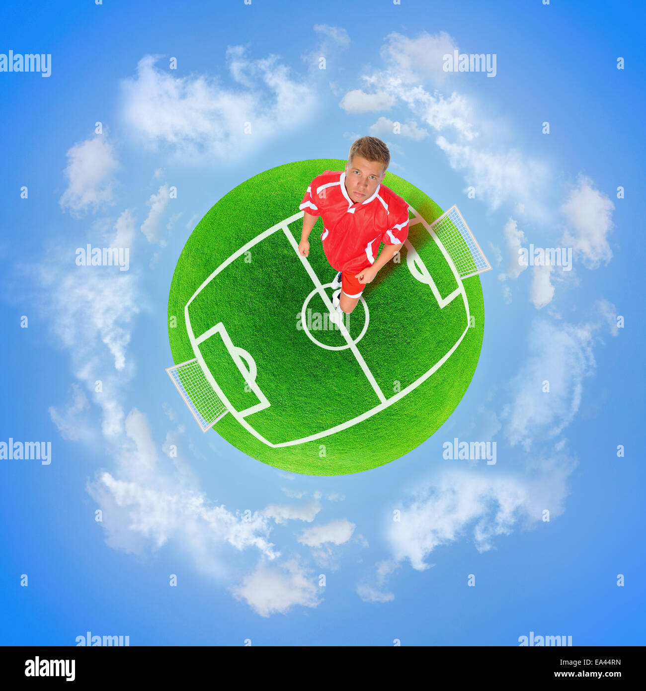 Football green planet Stock Photo - Alamy