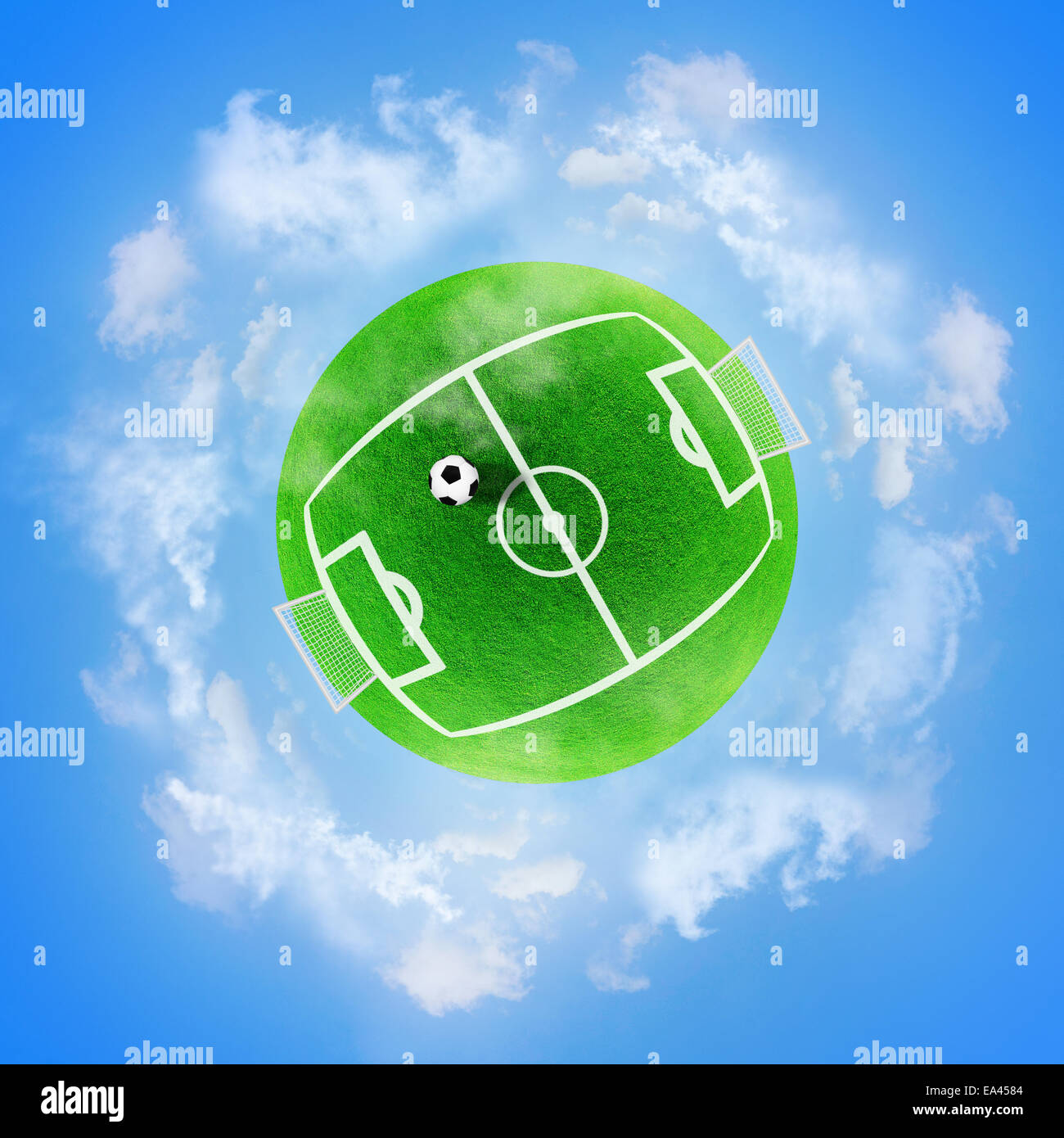 Football green planet Stock Photo - Alamy