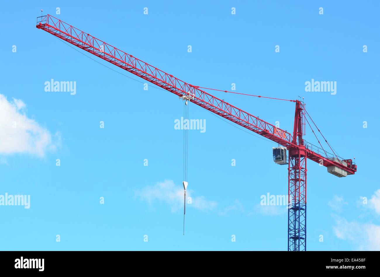 Construction site large building crane Cut Out Stock Images & Pictures ...