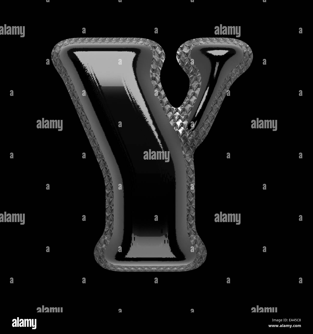 metal and black gloss letter Stock Photo - Alamy