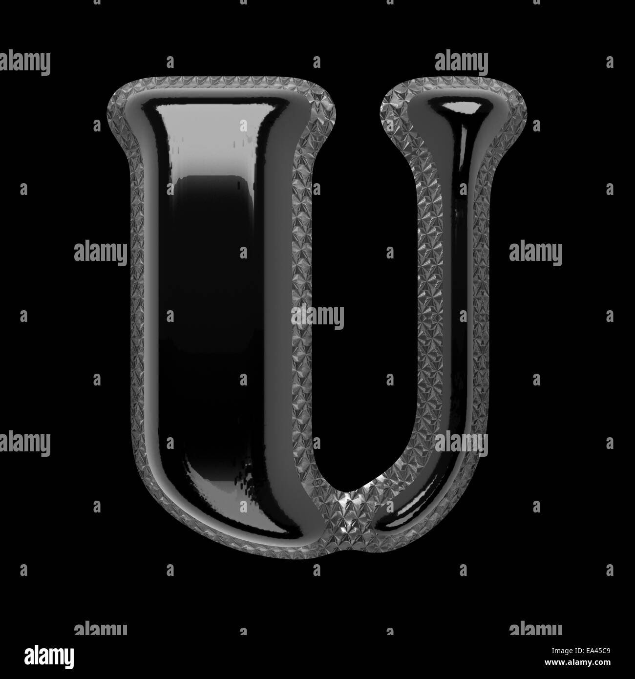metal and black gloss letter Stock Photo - Alamy