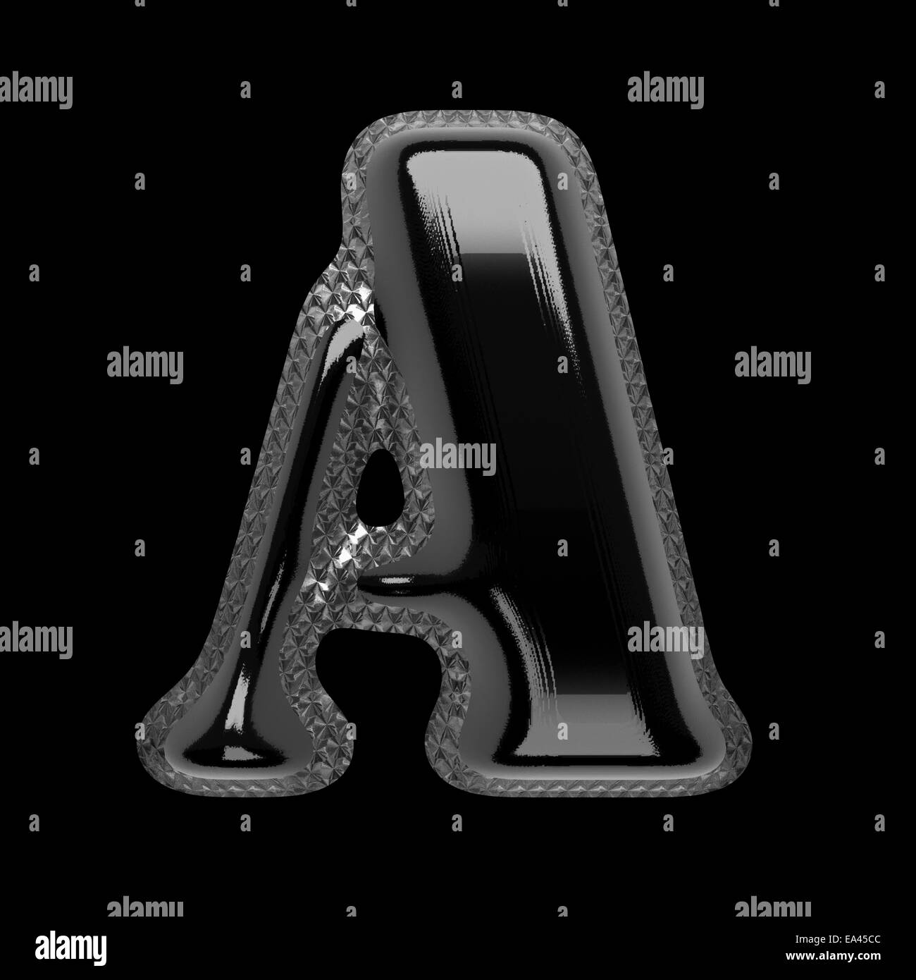 metal and black gloss letter Stock Photo - Alamy