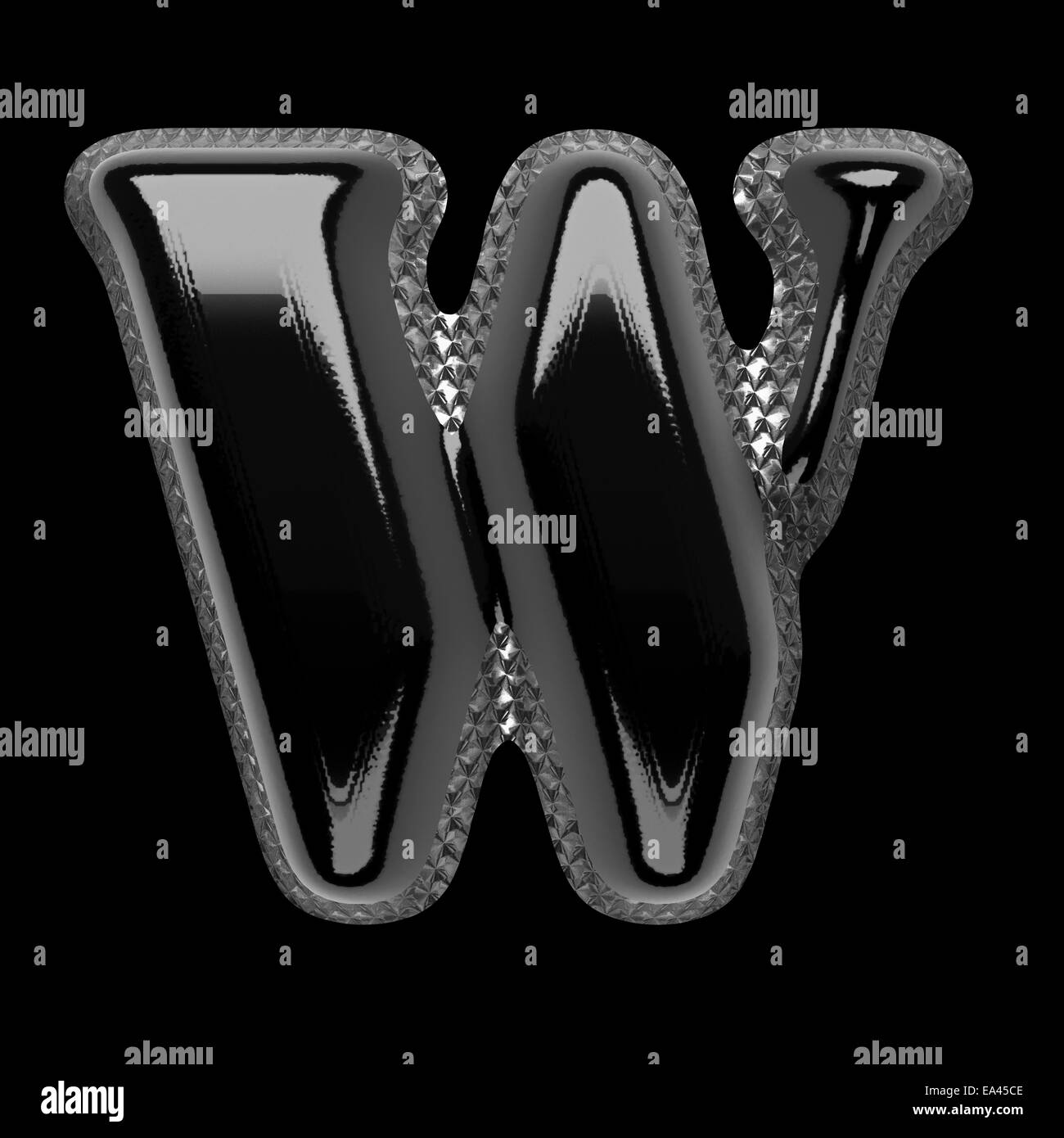 metal and black gloss letter Stock Photo - Alamy