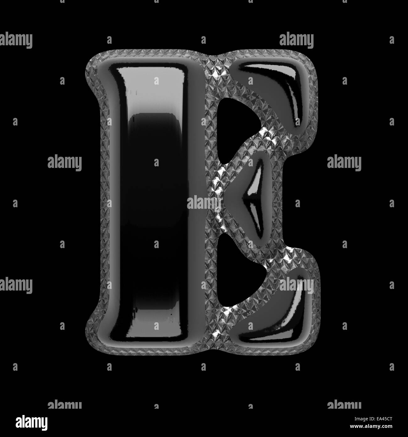 metal and black gloss letter Stock Photo - Alamy