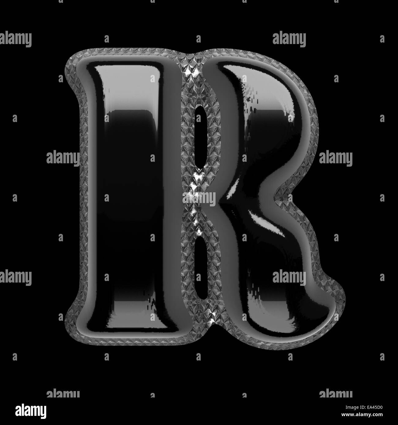 metal and black gloss letter Stock Photo - Alamy
