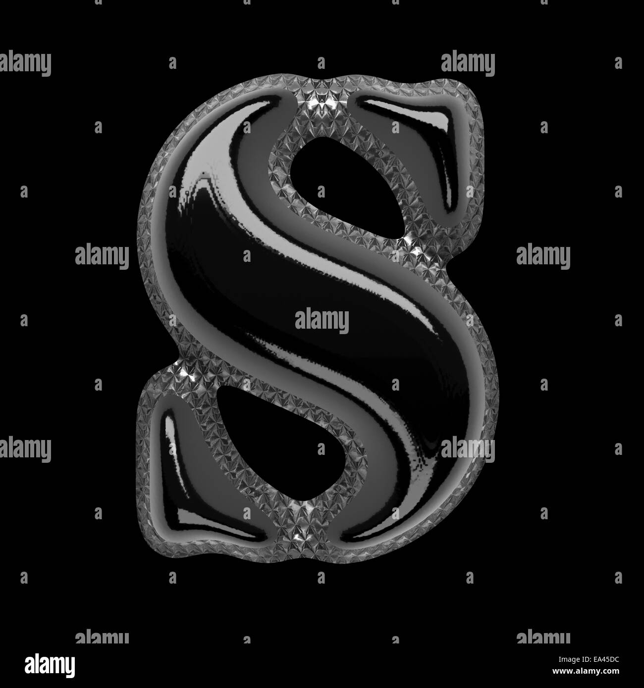 metal and black gloss letter Stock Photo - Alamy