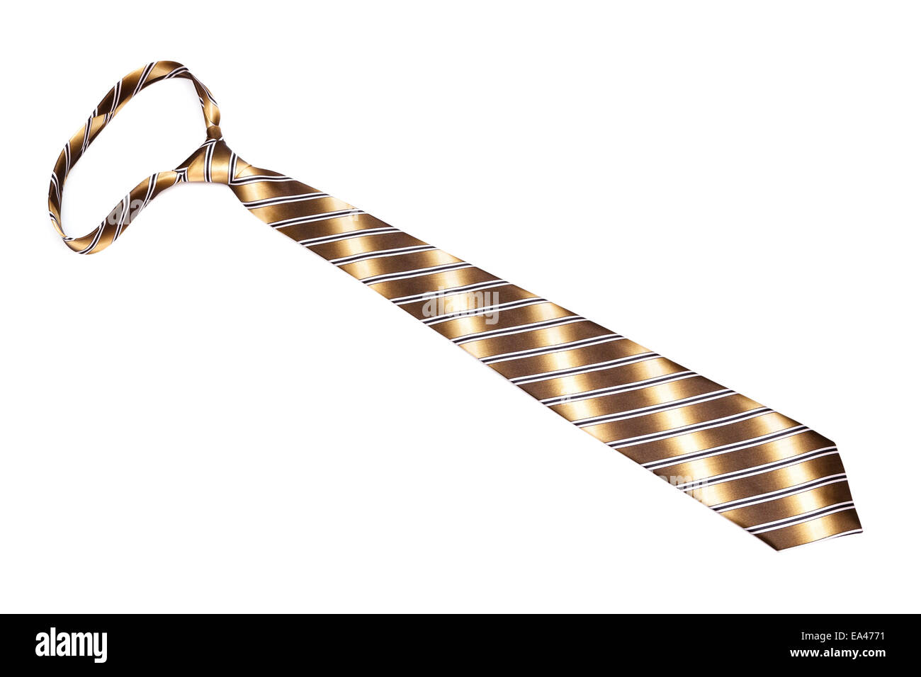 striped brown tie with a knot Stock Photo - Alamy