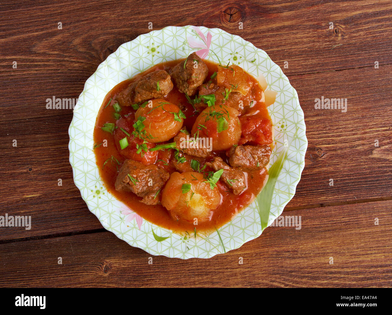 Greek beef stifado Stock Photo - Alamy