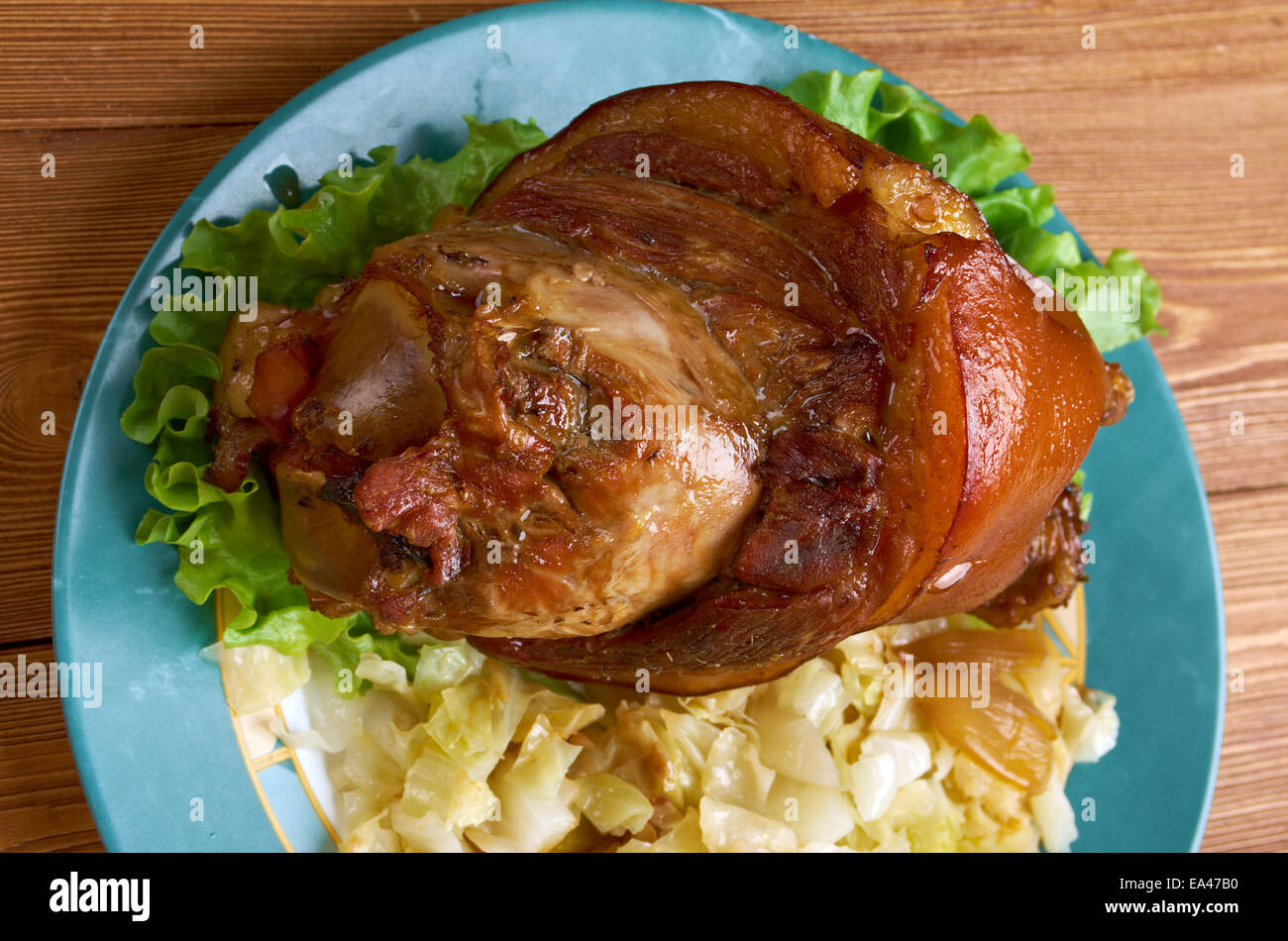 Bavarian grilled knuckel of pork Stock Photo - Alamy