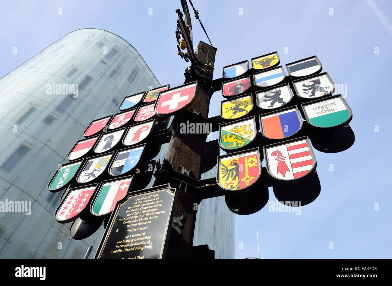 Swiss square monument Stock Photo - Alamy