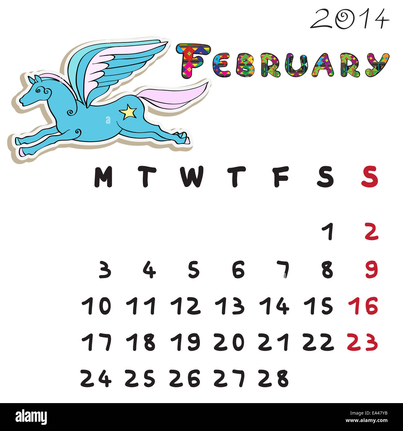 Color calendar hi-res stock photography and images - Alamy