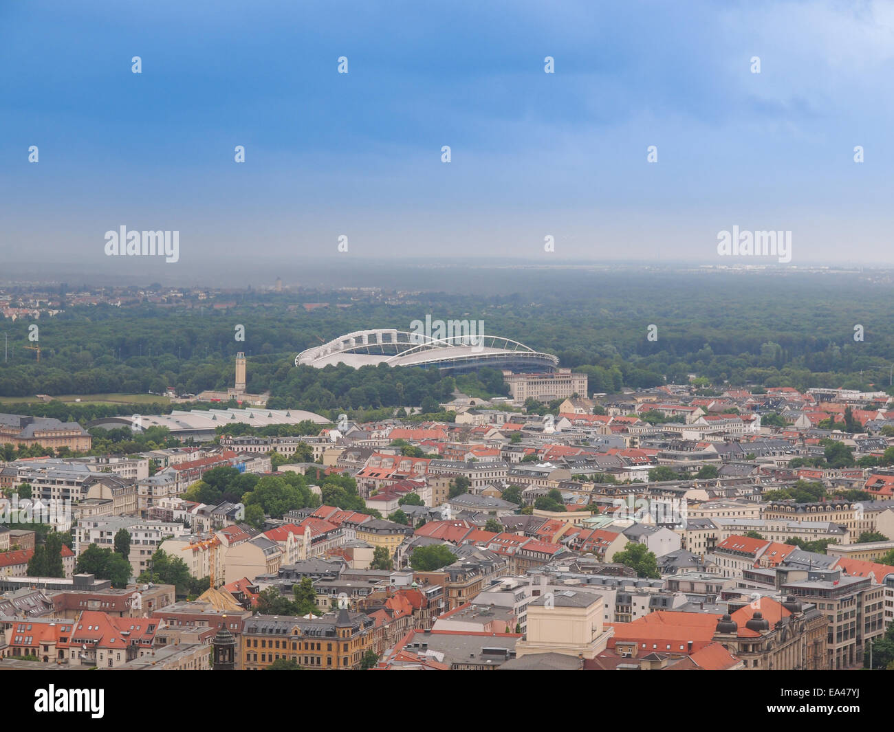 Leipzig aerial view Stock Photo - Alamy