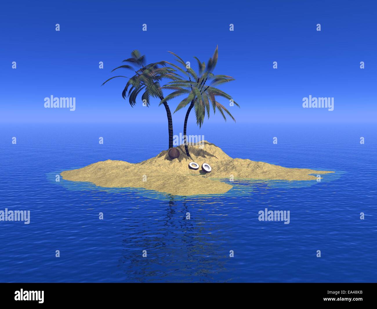 Island - 3D render Stock Photo - Alamy
