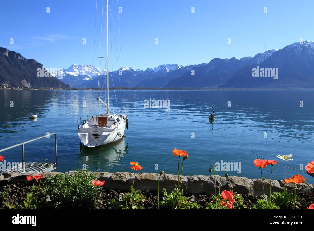 Geneva lake scenery, Switzerland Stock Photo - Alamy
