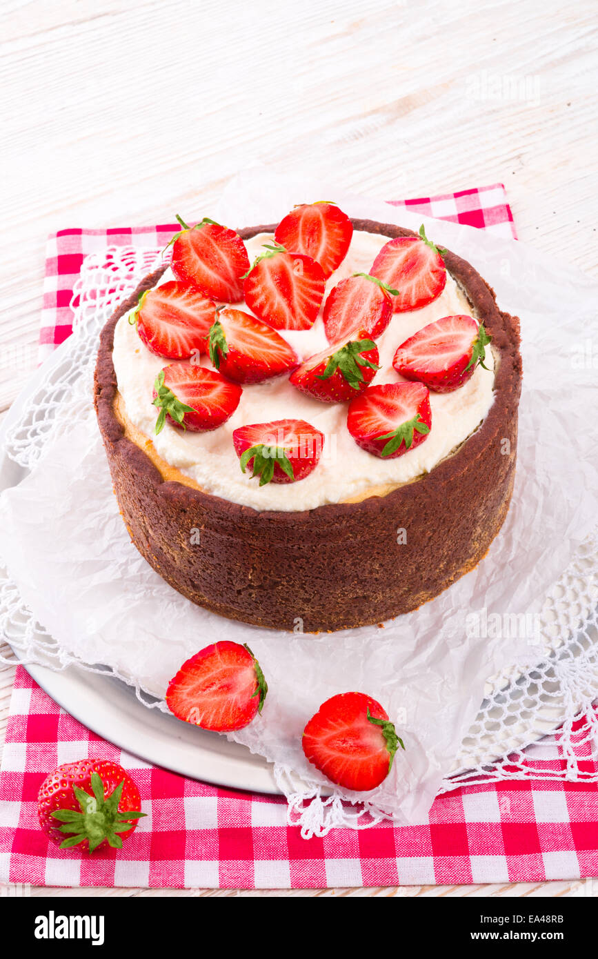 strawberry cheese cake Stock Photo - Alamy