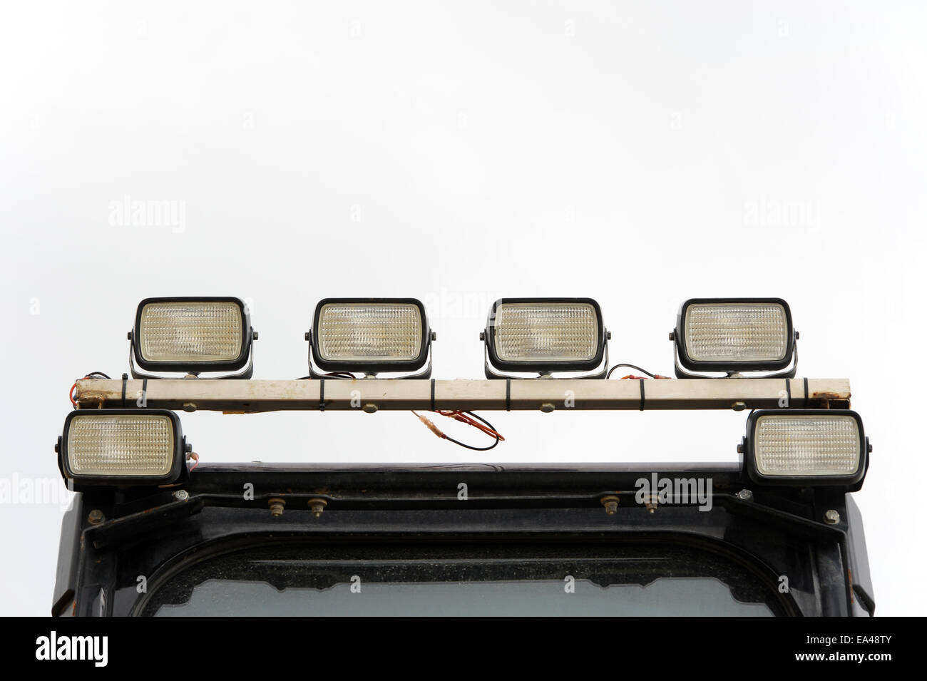 Headlight Gallery on a construction vehicle Stock Photo - Alamy