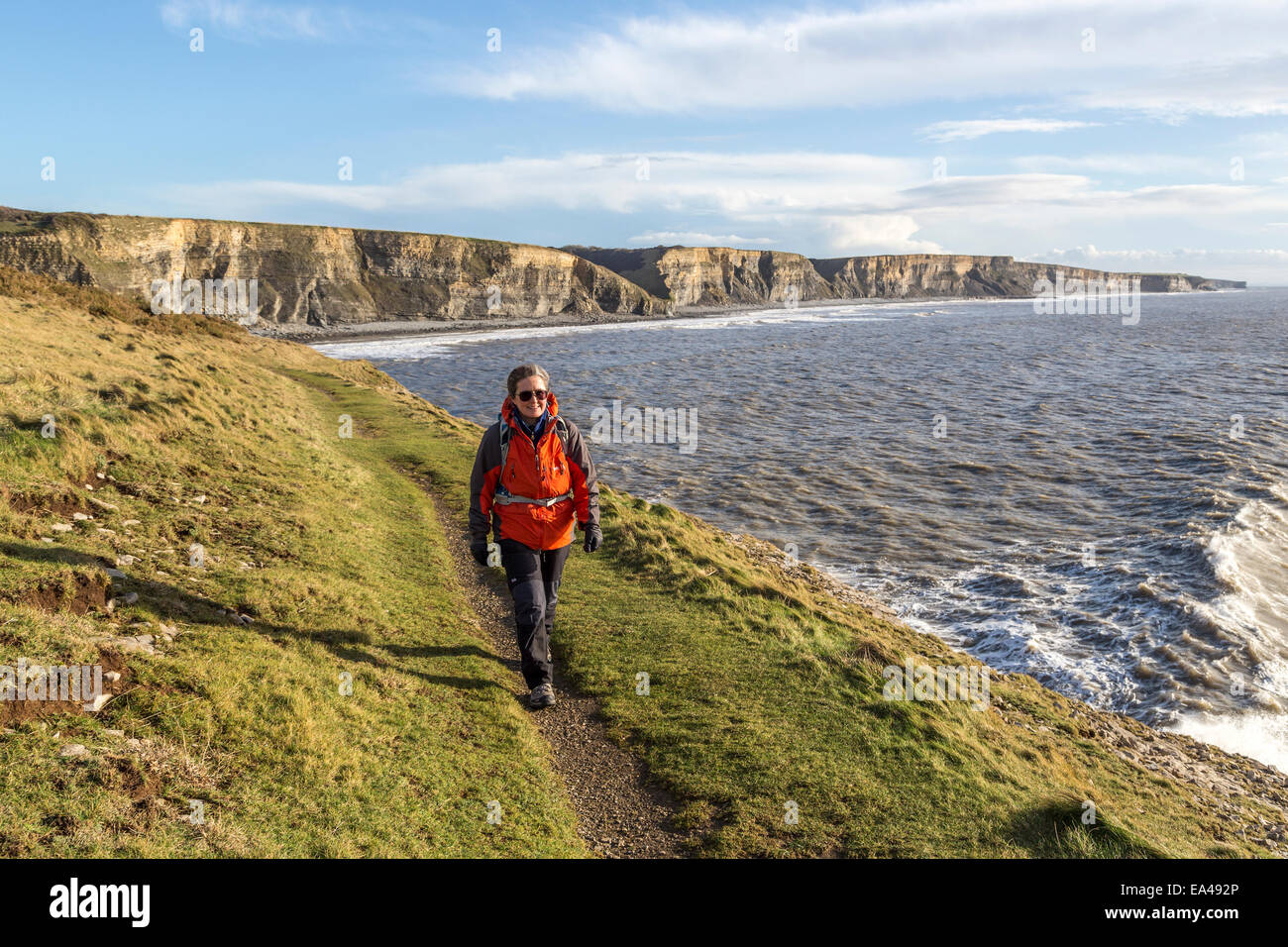 Walking the Glamorgan Heritage Coast Trail, Dunraven, Glamorgan, Wales ...