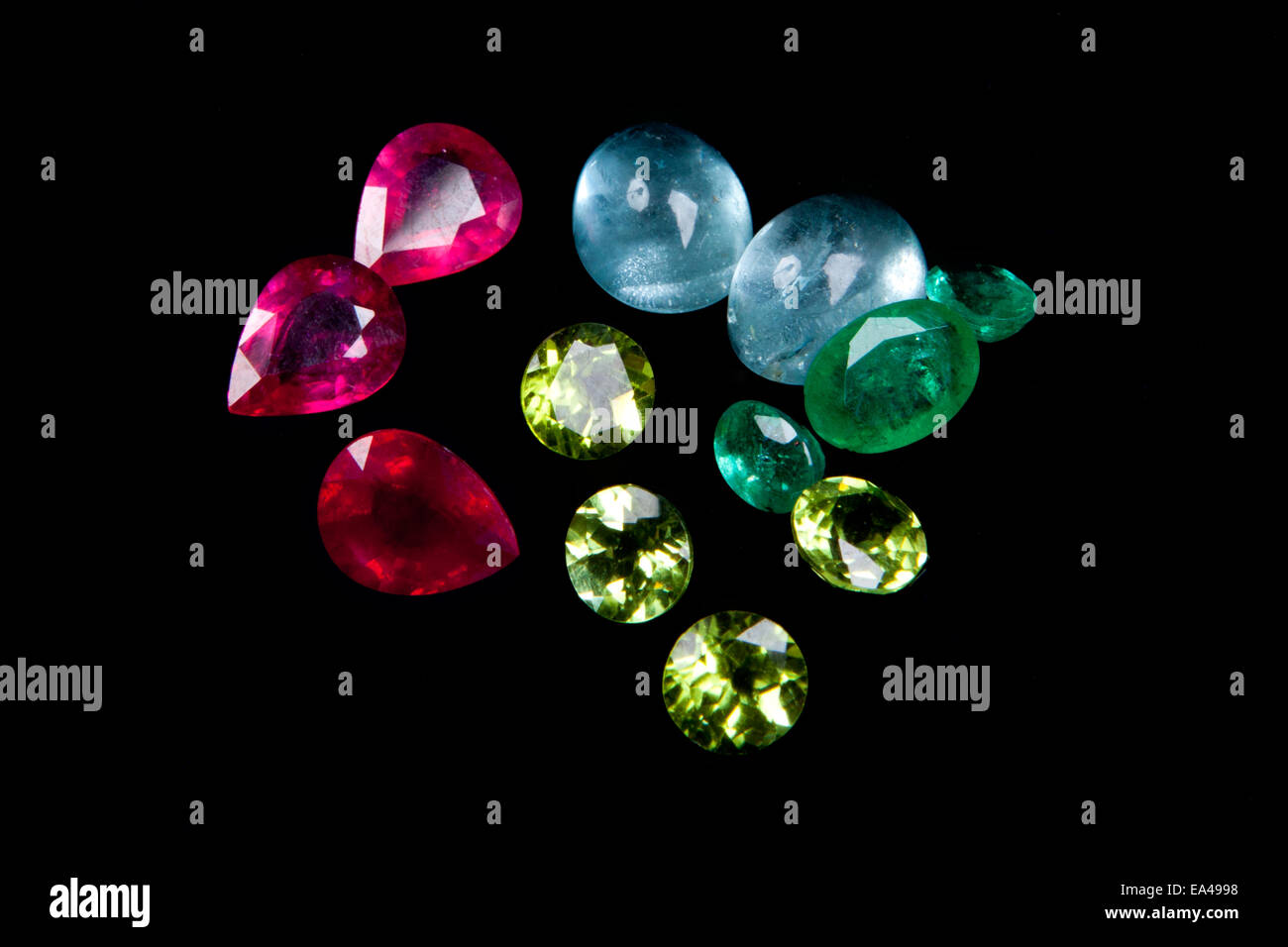 colorful gems isolated Stock Photo - Alamy