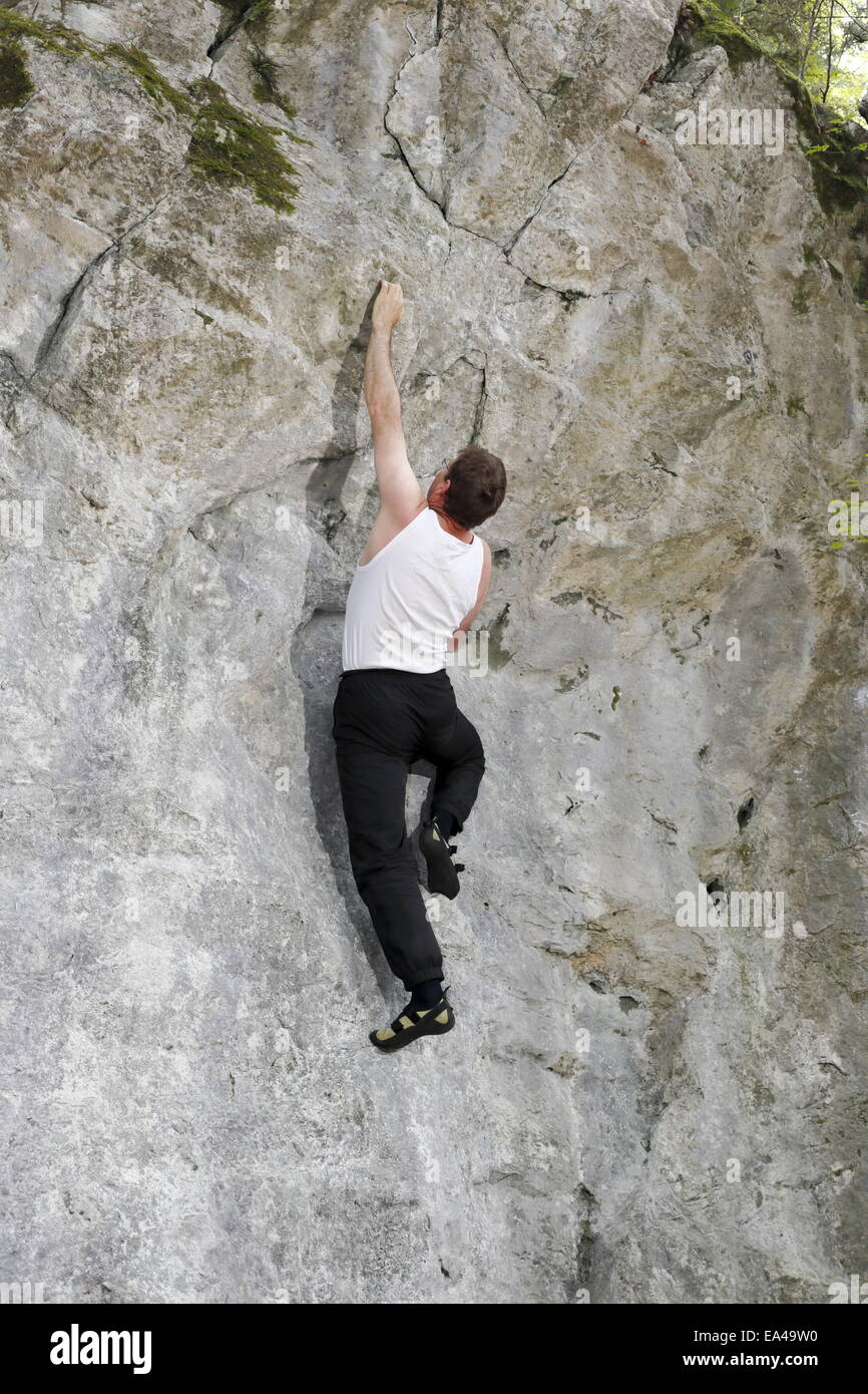 Man move rock hi-res stock photography and images - Alamy