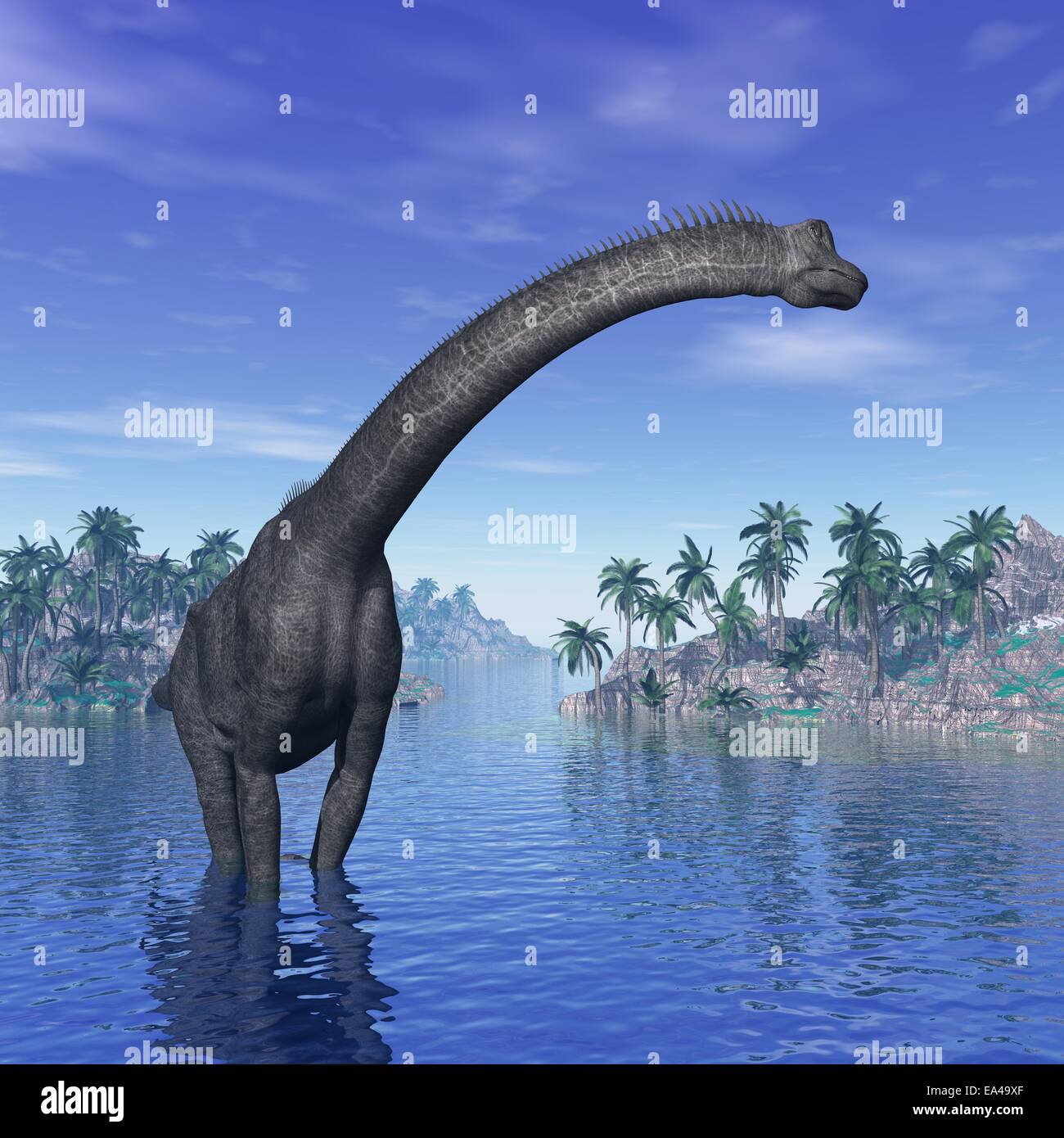 Brachiosaurus dinosaur - 3D render Stock Photo - Alamy
