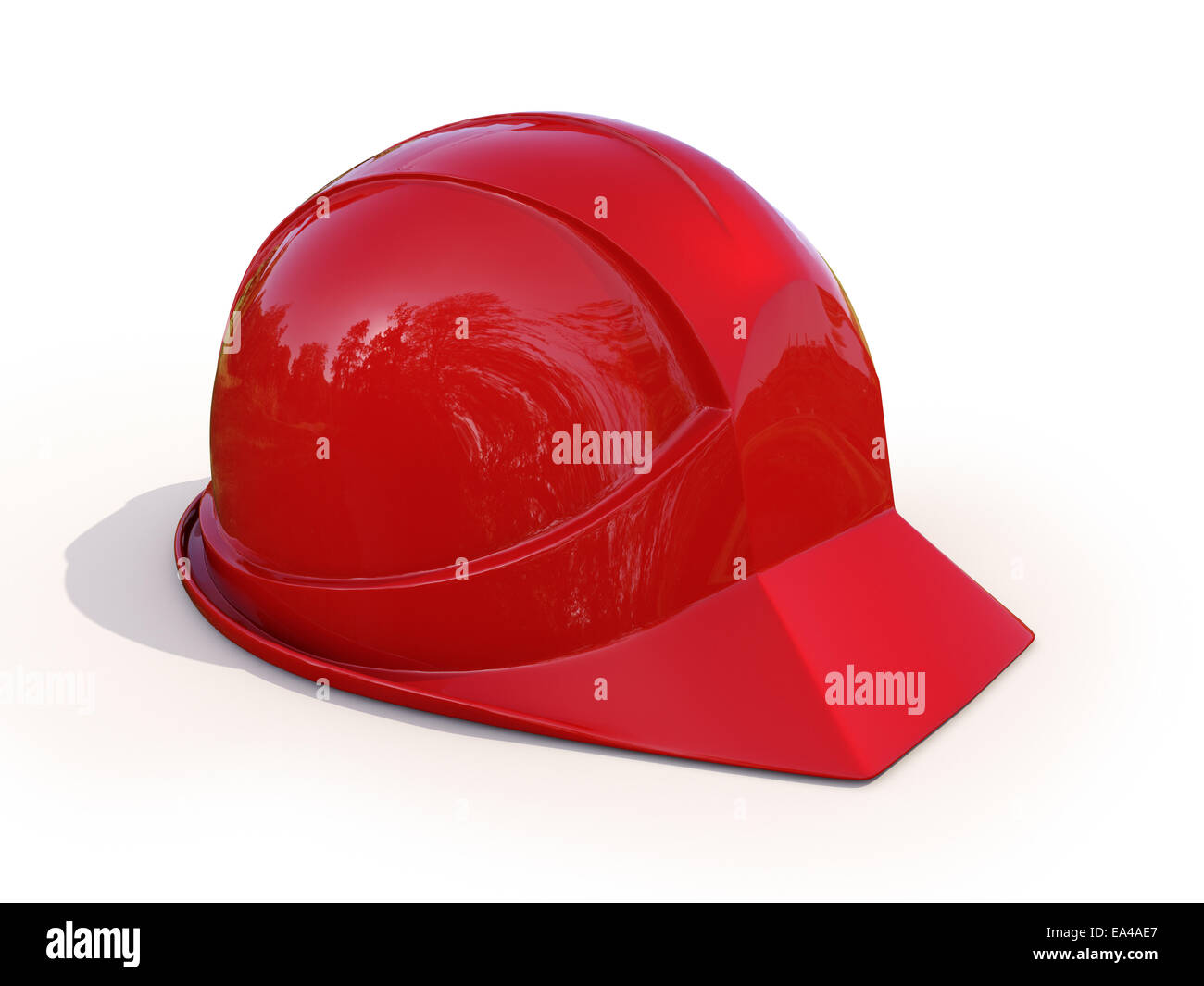 Red safety helmet Stock Photo - Alamy