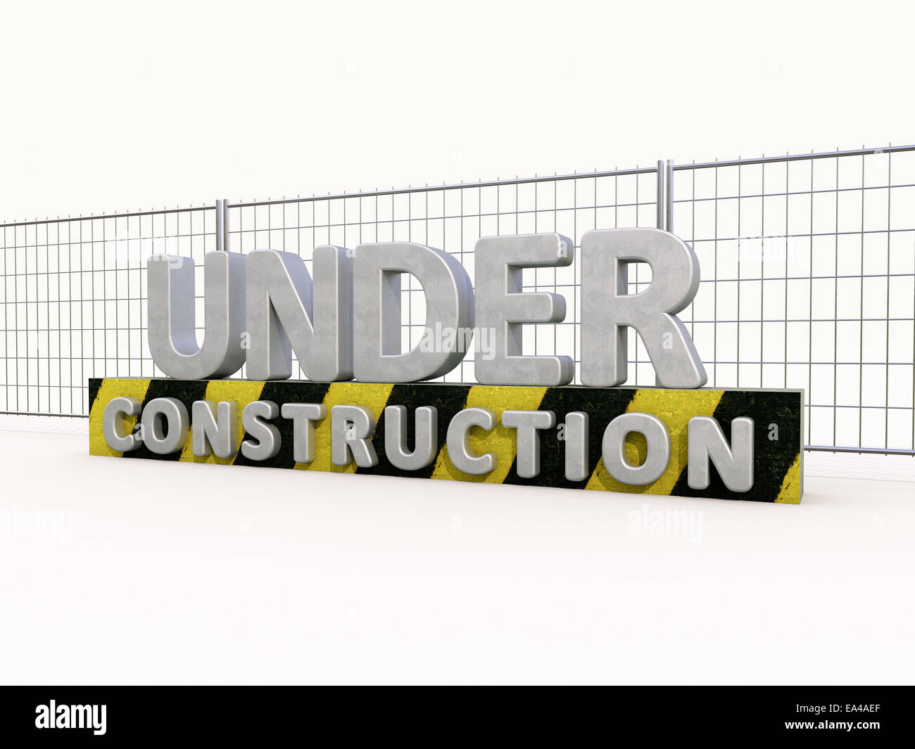 Under construction and fence Stock Photo - Alamy