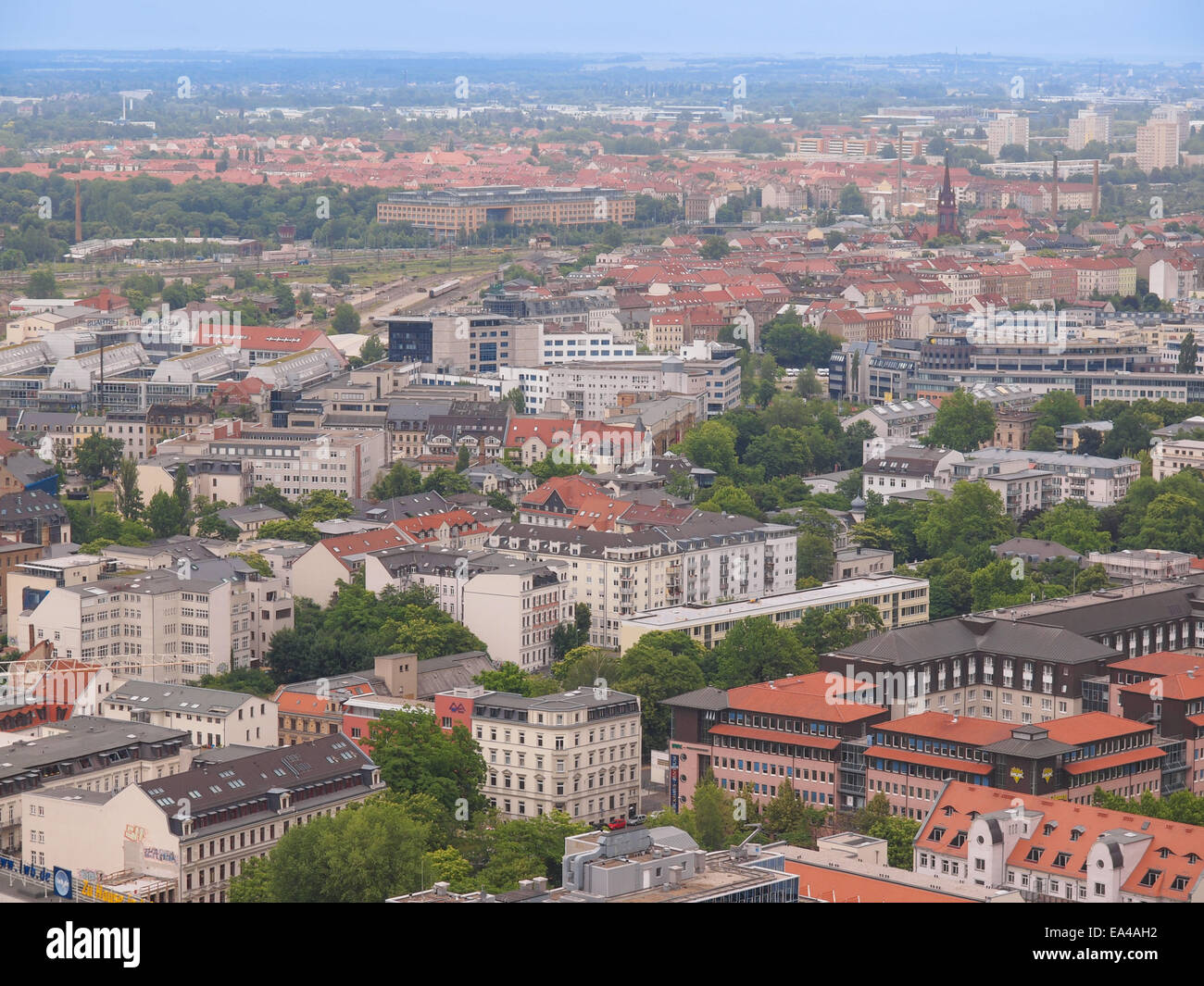 Leipzig aerial view Stock Photo - Alamy