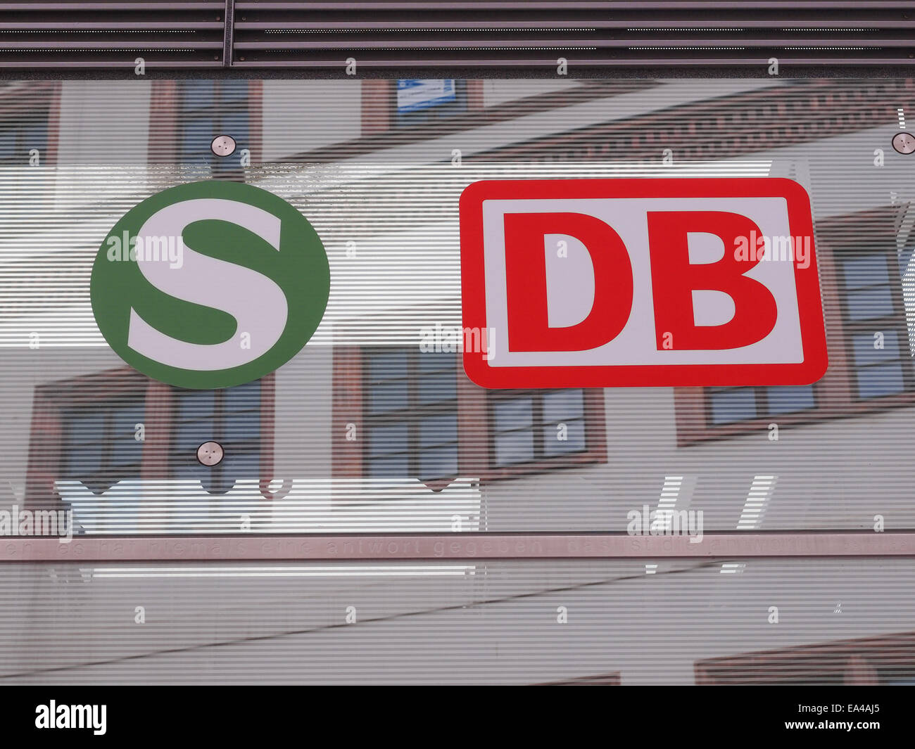S Bahn and DB Bahn sign Stock Photo - Alamy
