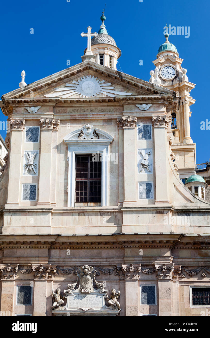 Church of Gesu, Genoa, Italy Stock Photo - Alamy