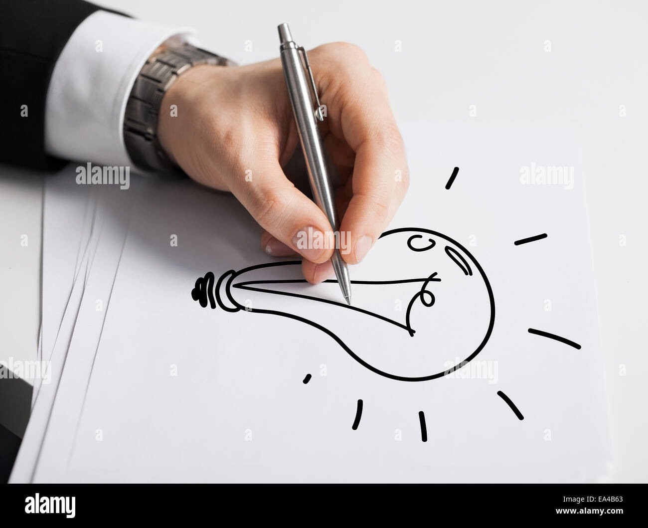 Hand man drawing light hi-res stock photography and images - Alamy