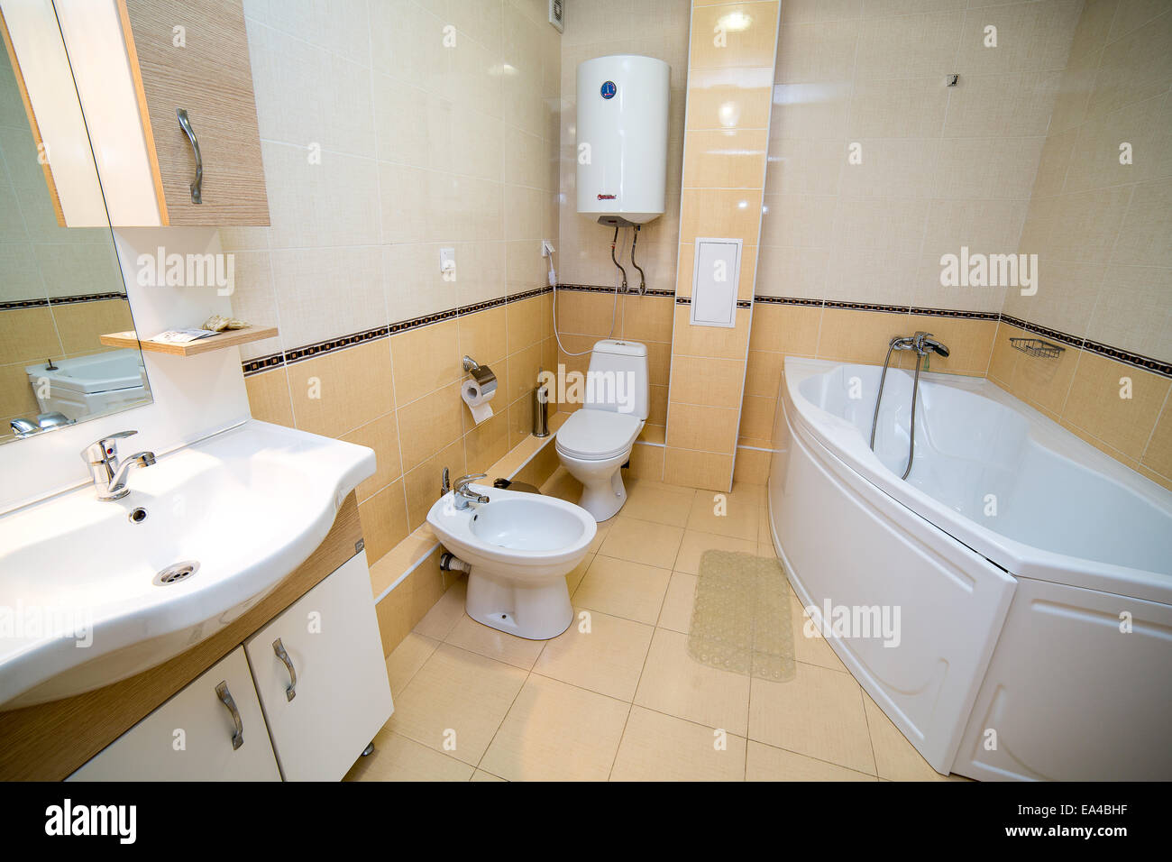 Bathroom, WC, toilet, lavatory room interior design Stock Photo - Alamy