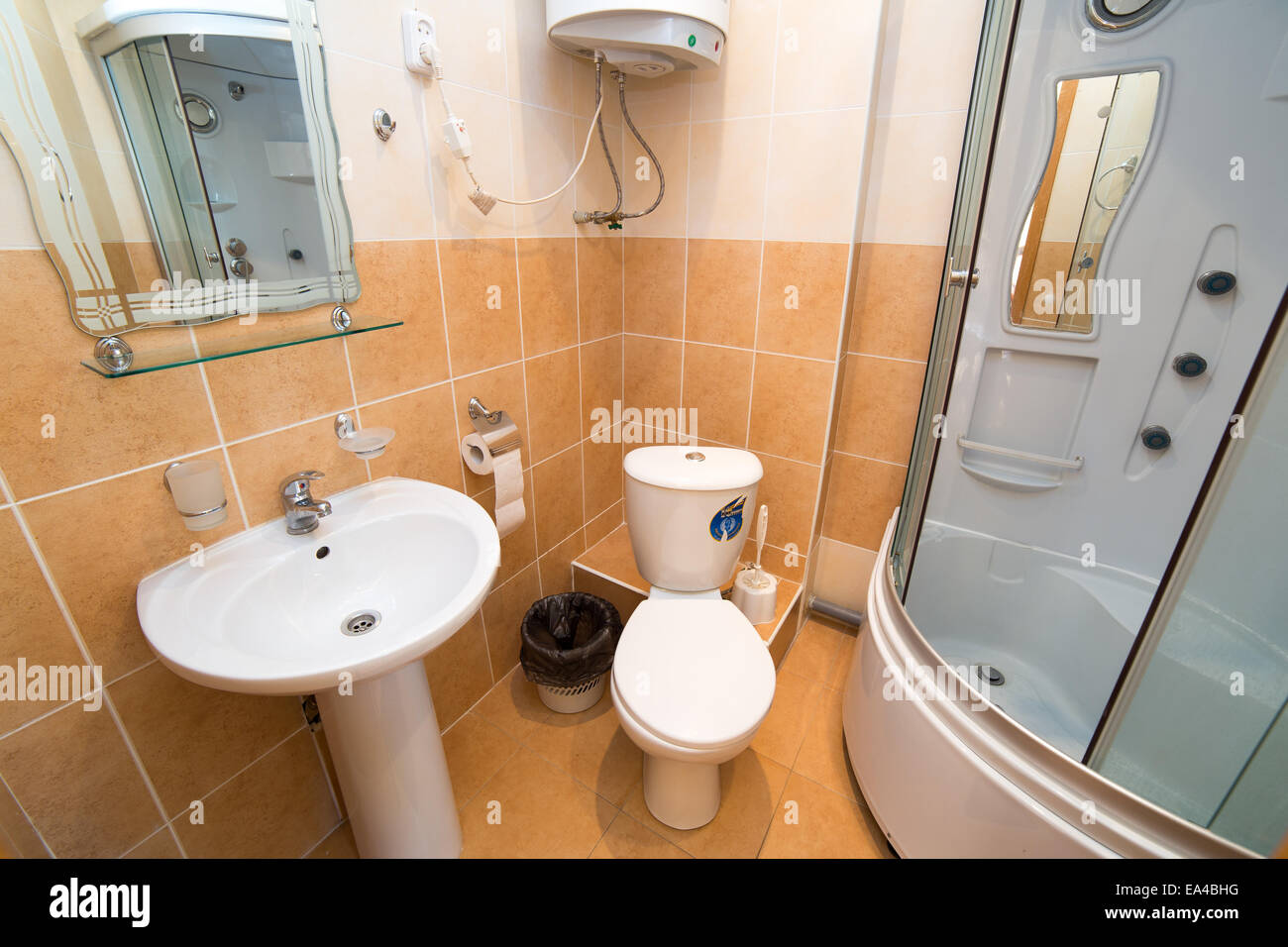 Bathroom, WC, toilet, lavatory room interior design Stock Photo - Alamy