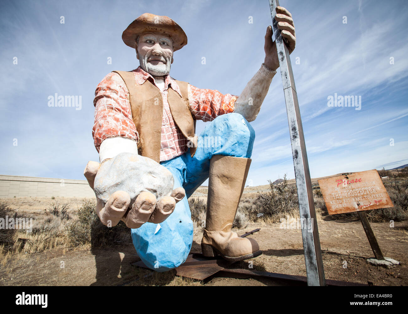 The giant mining prospector in Washoe Valley, Nevada Stock Photo - Alamy