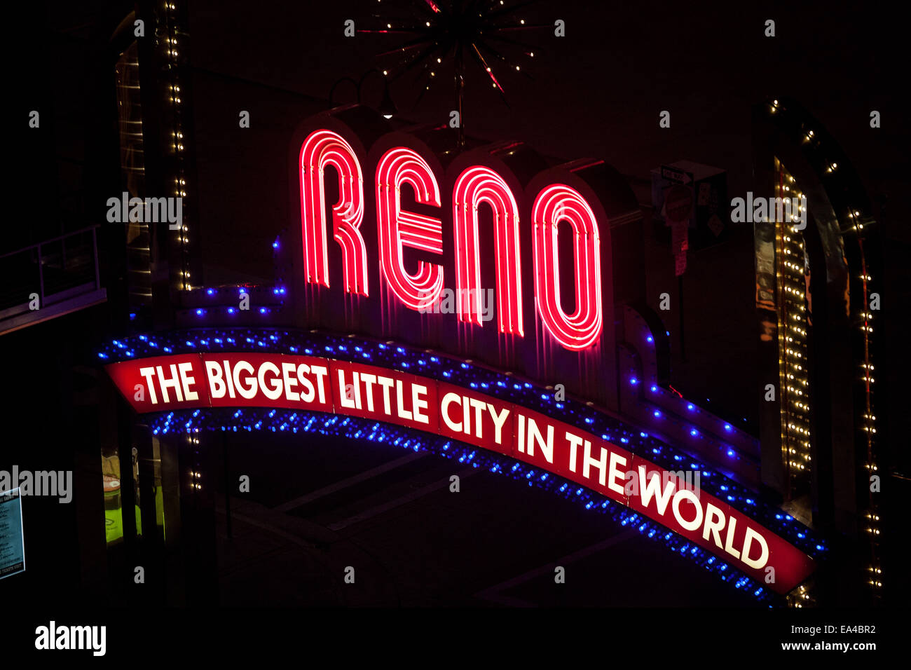 The Biggest Little City In The World neon sign Stock Photo - Alamy
