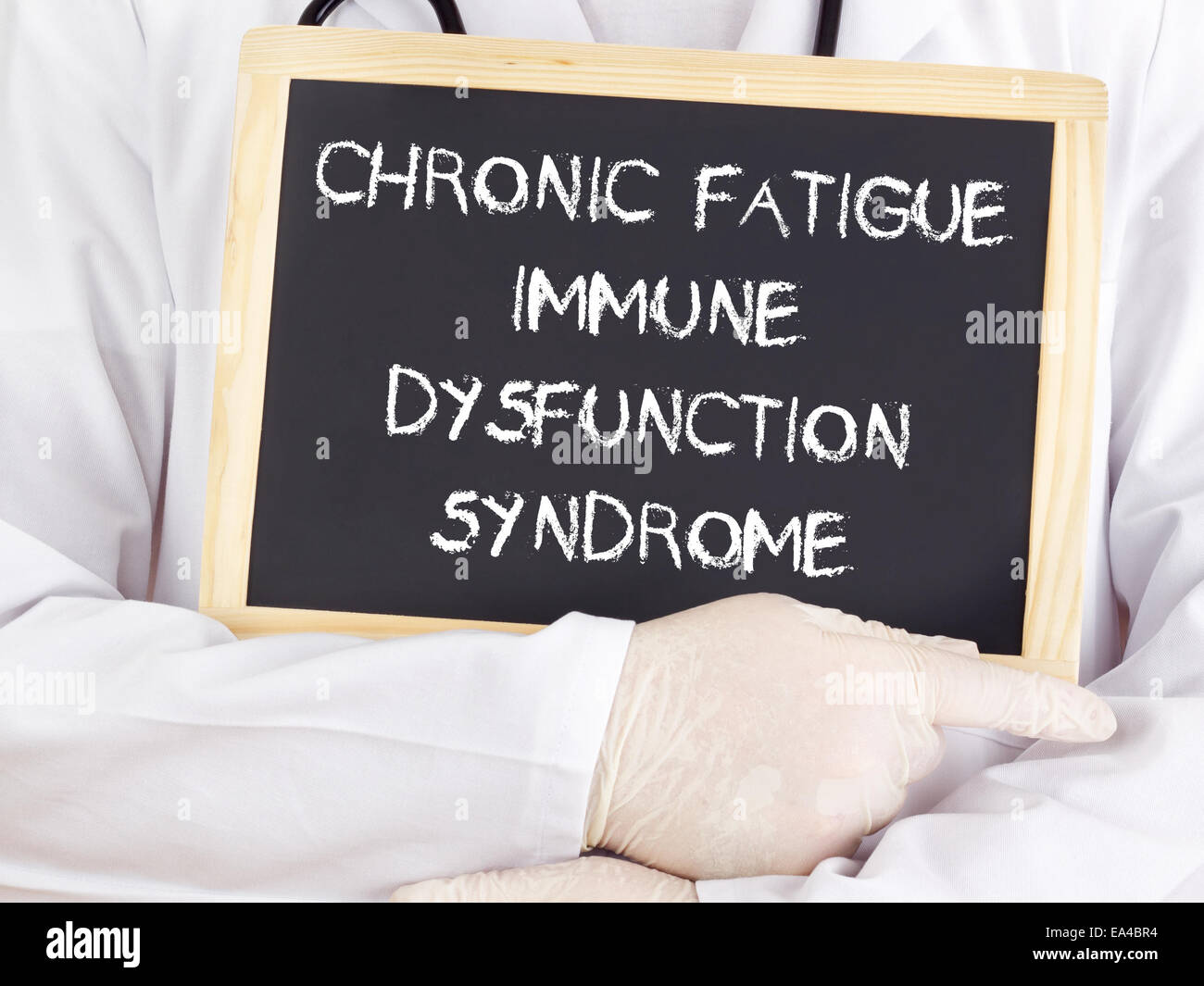 Doctor shows information: chronic fatigue syndrome immune dysfunction ...