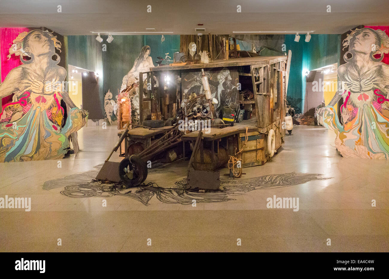 Swoon show at the Brooklyn Museum of art Stock Photo - Alamy