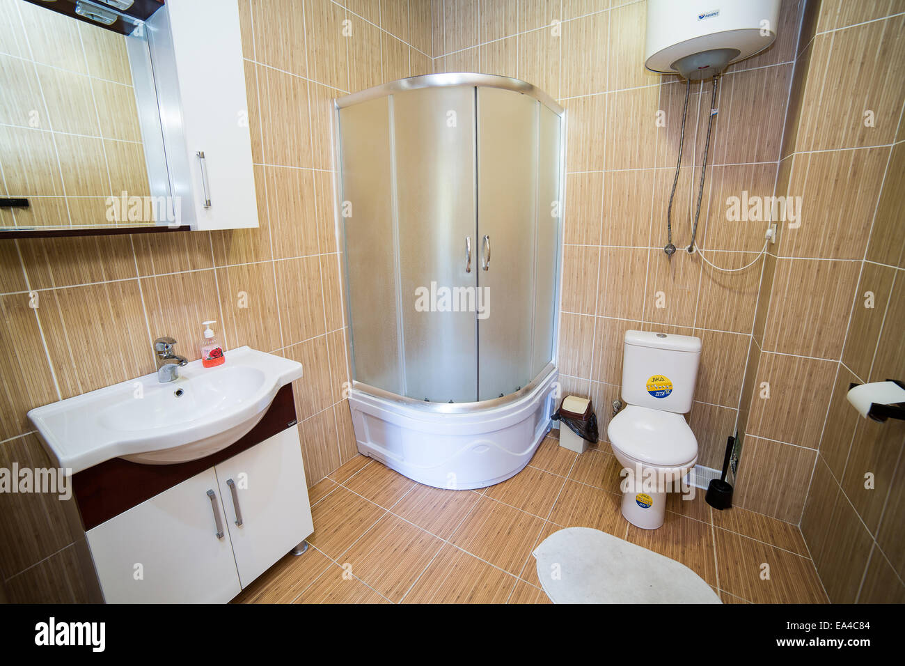 Bathroom, WC, toilet, lavatory room interior design Stock Photo - Alamy