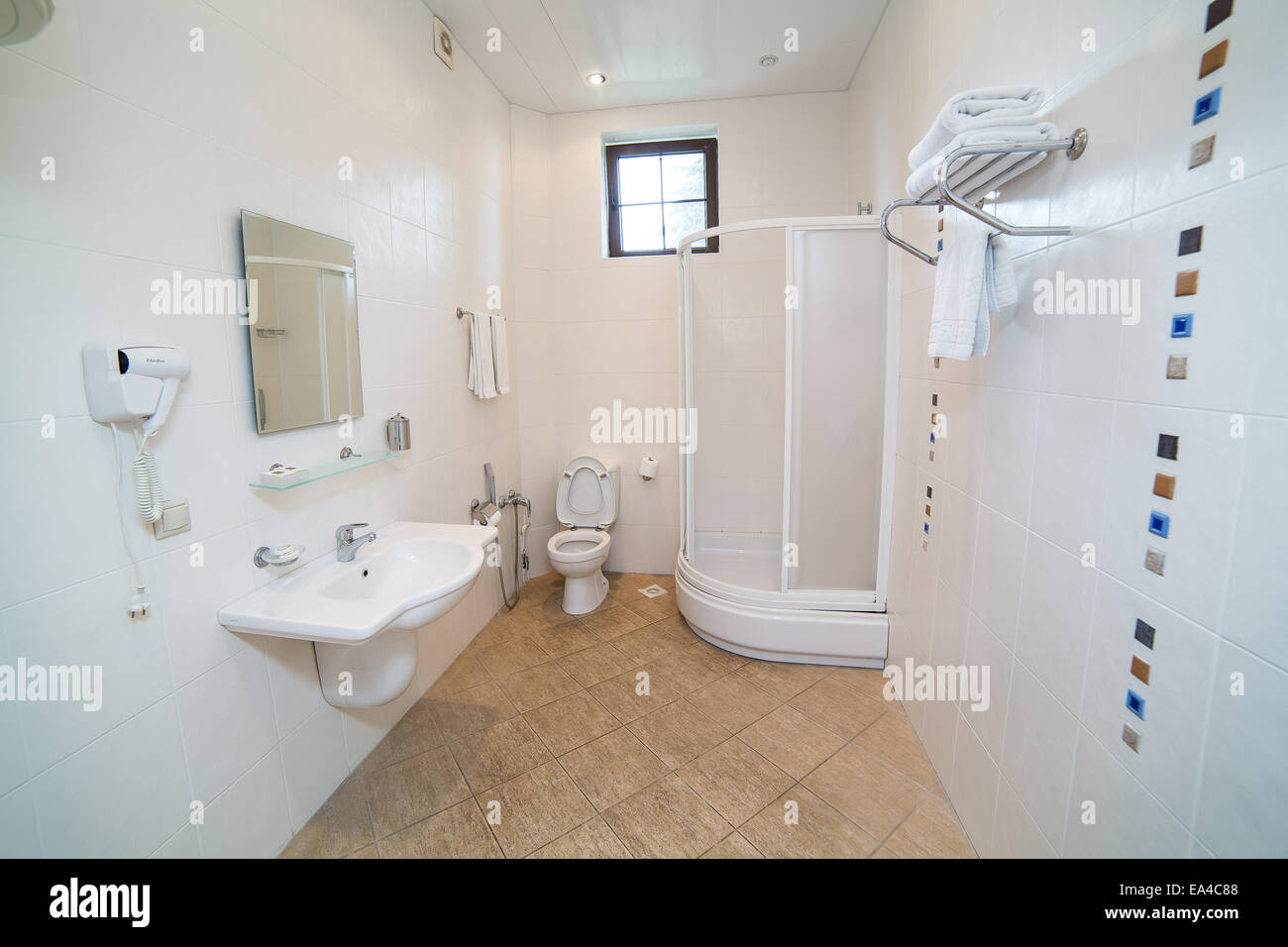 Bathroom, WC, toilet, lavatory room interior design Stock Photo - Alamy