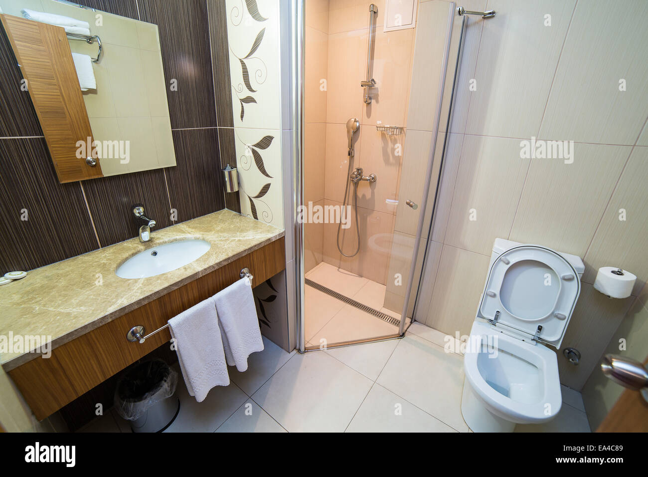 Bathroom, WC, toilet, lavatory room interior design Stock Photo - Alamy